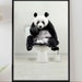 Bathroom Art, Bathroom Poster, Bathroom Wall Art, Panda Bathroom Signs ...