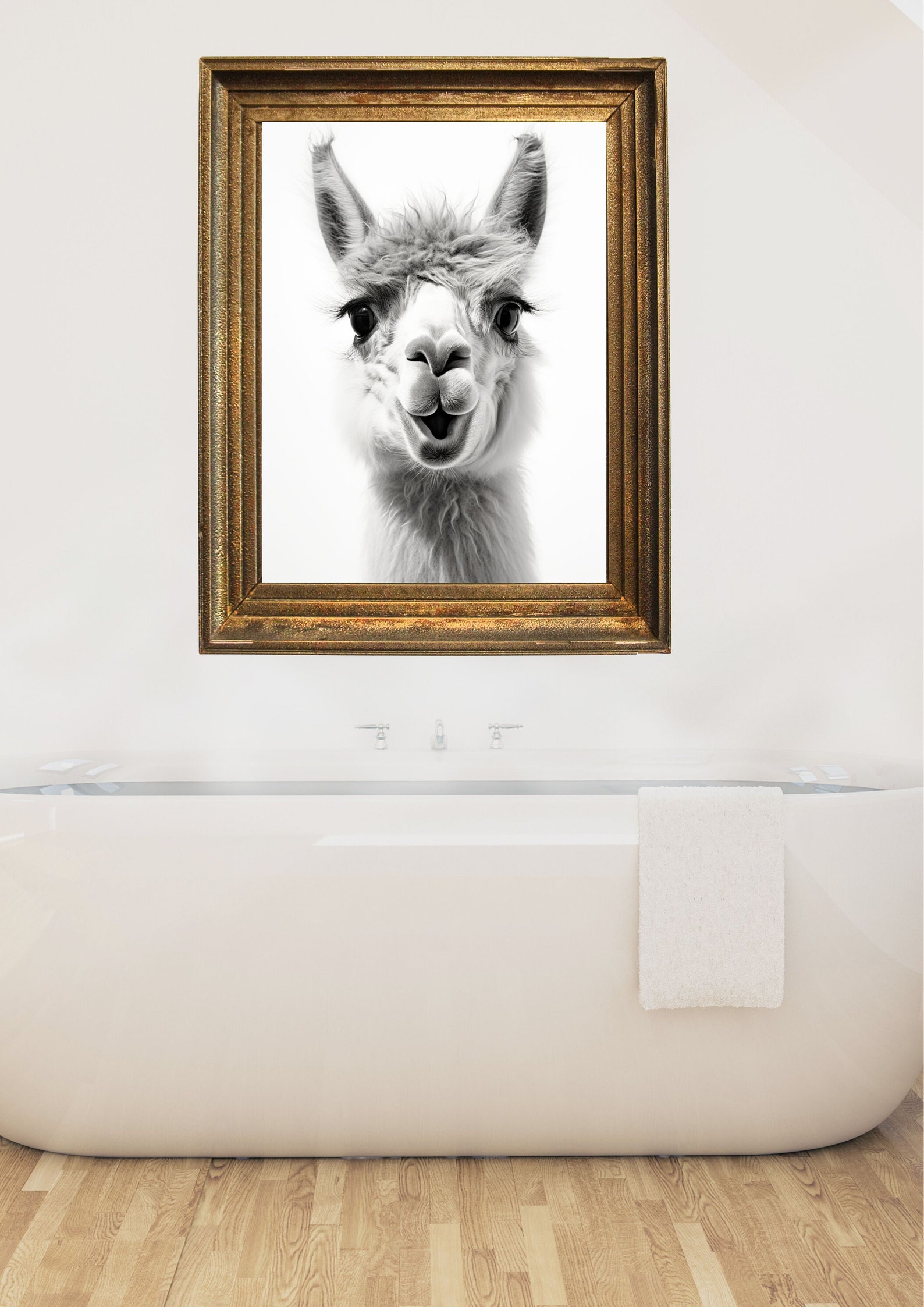 Alpacas, Alpaca Print, Nursery Wall Art, Digital Download, Black and ...
