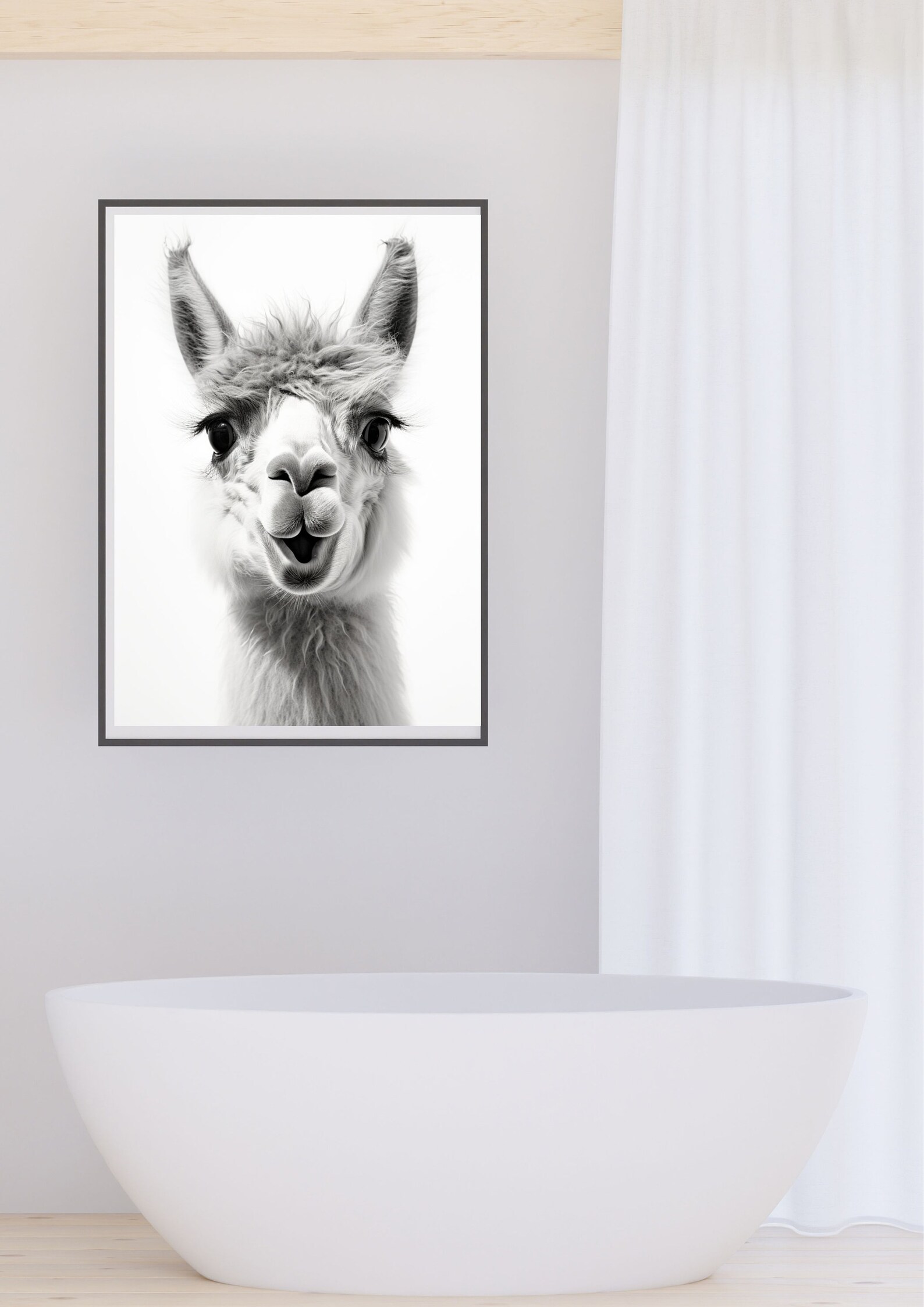 Alpacas, Alpaca Print, Nursery Wall Art, Digital Download, Black and ...