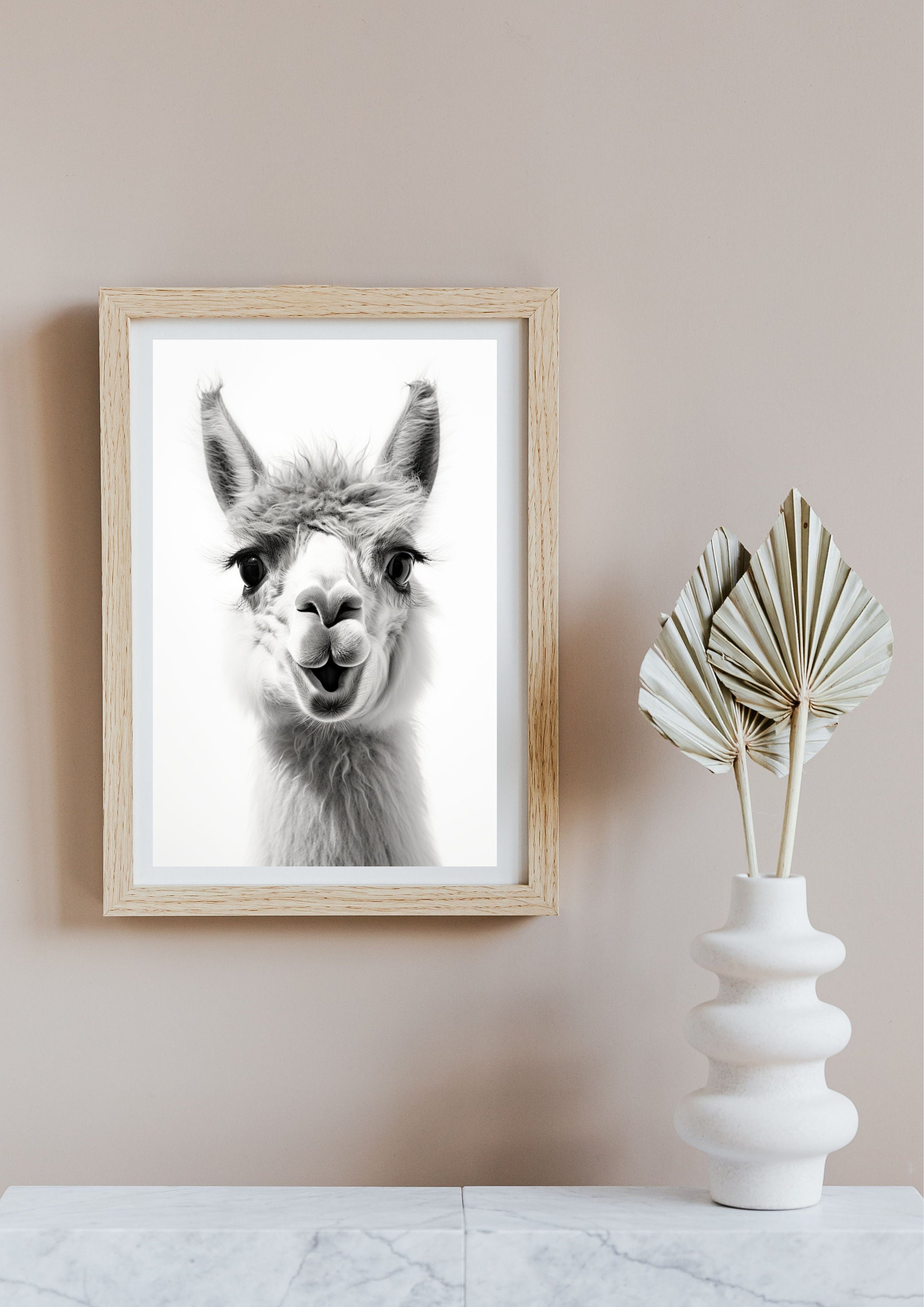 Alpacas, Alpaca Print, Nursery Wall Art, Digital Download, Black and ...