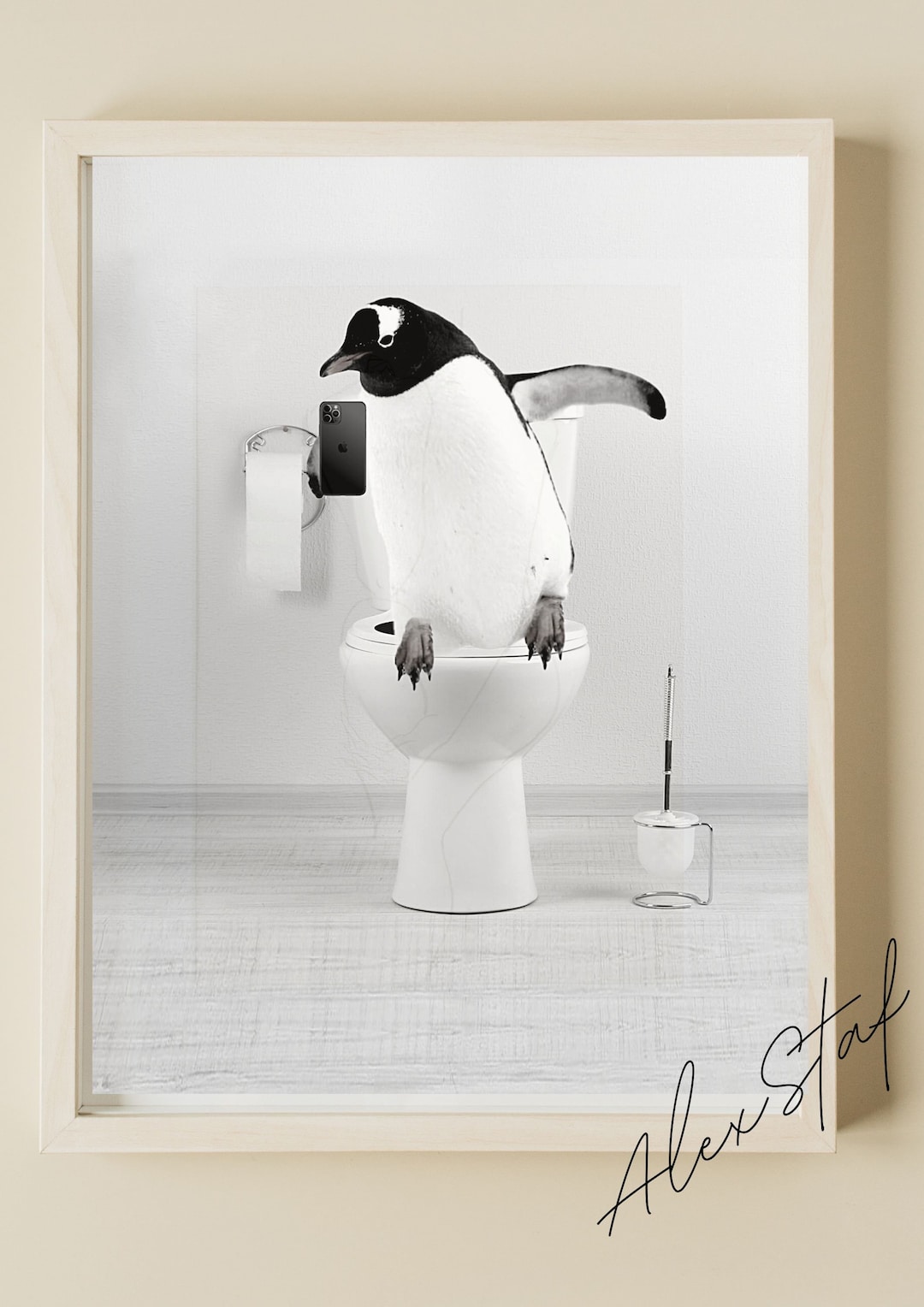 Penguins in Tub Printable Wall Art, Penguin Photo, Penguin Art, Digital ...