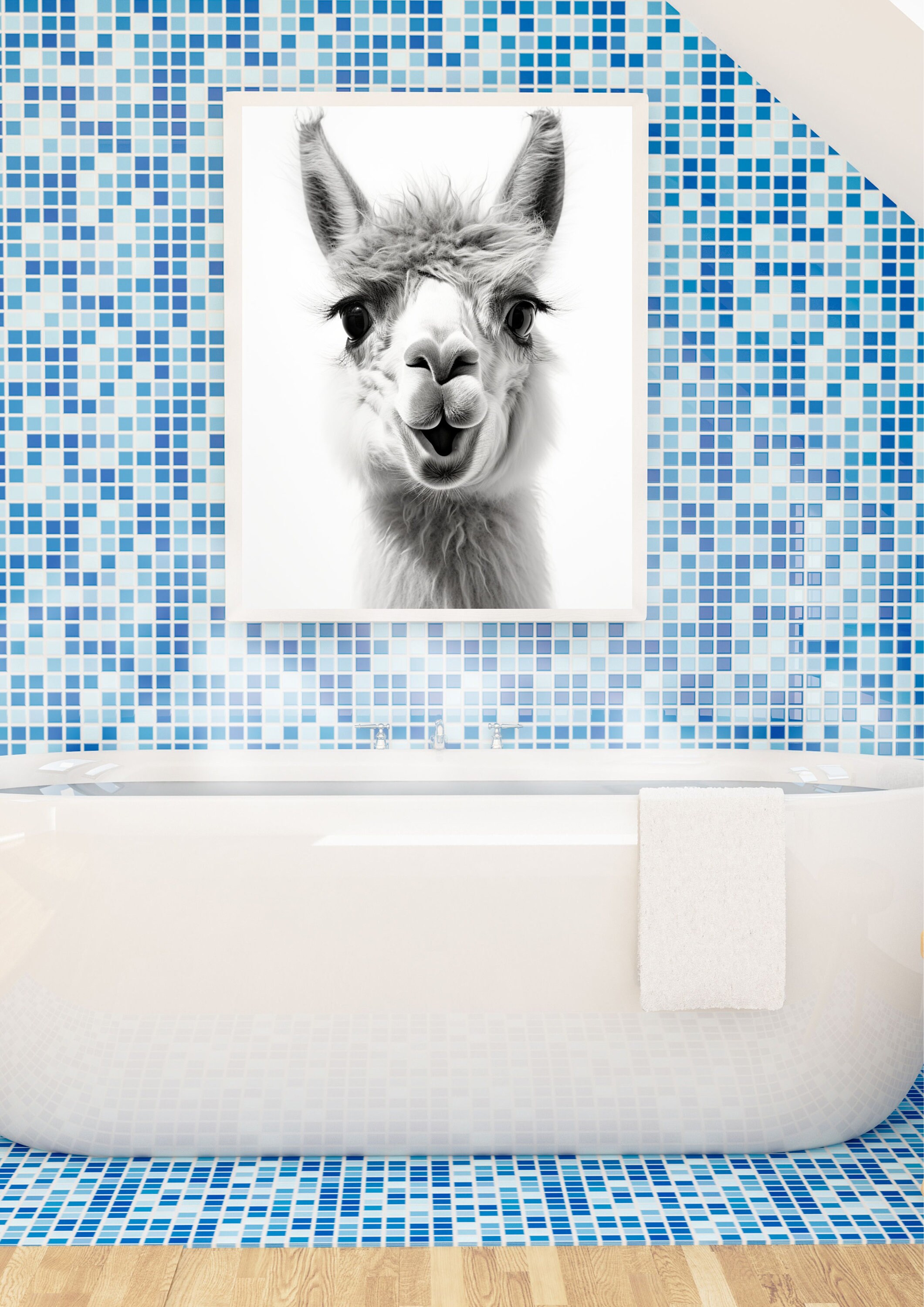 Alpacas, Alpaca Print, Nursery Wall Art, Digital Download, Black and ...
