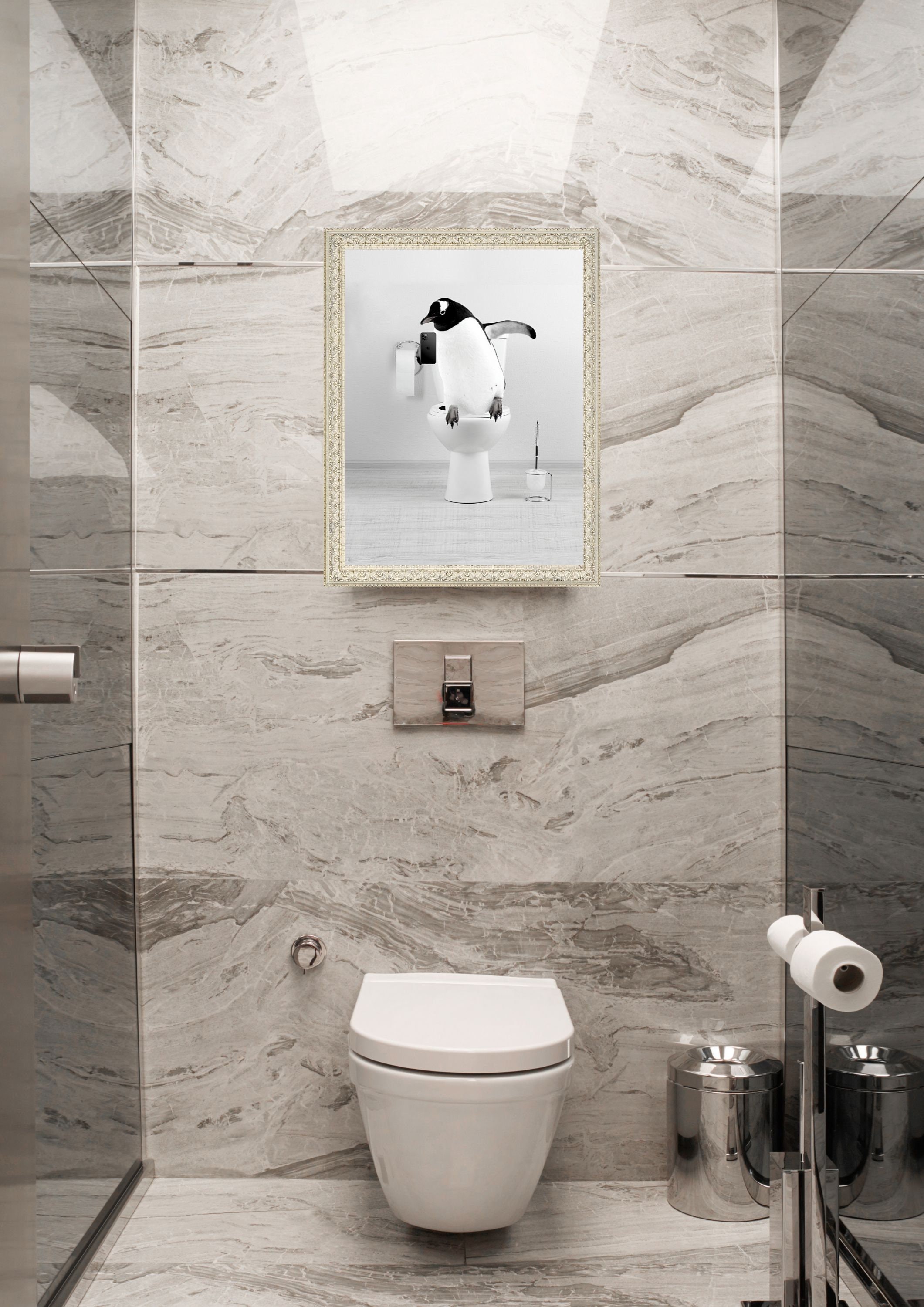 Penguins in Tub Printable Wall Art, Penguin Photo, Penguin Art, Digital ...