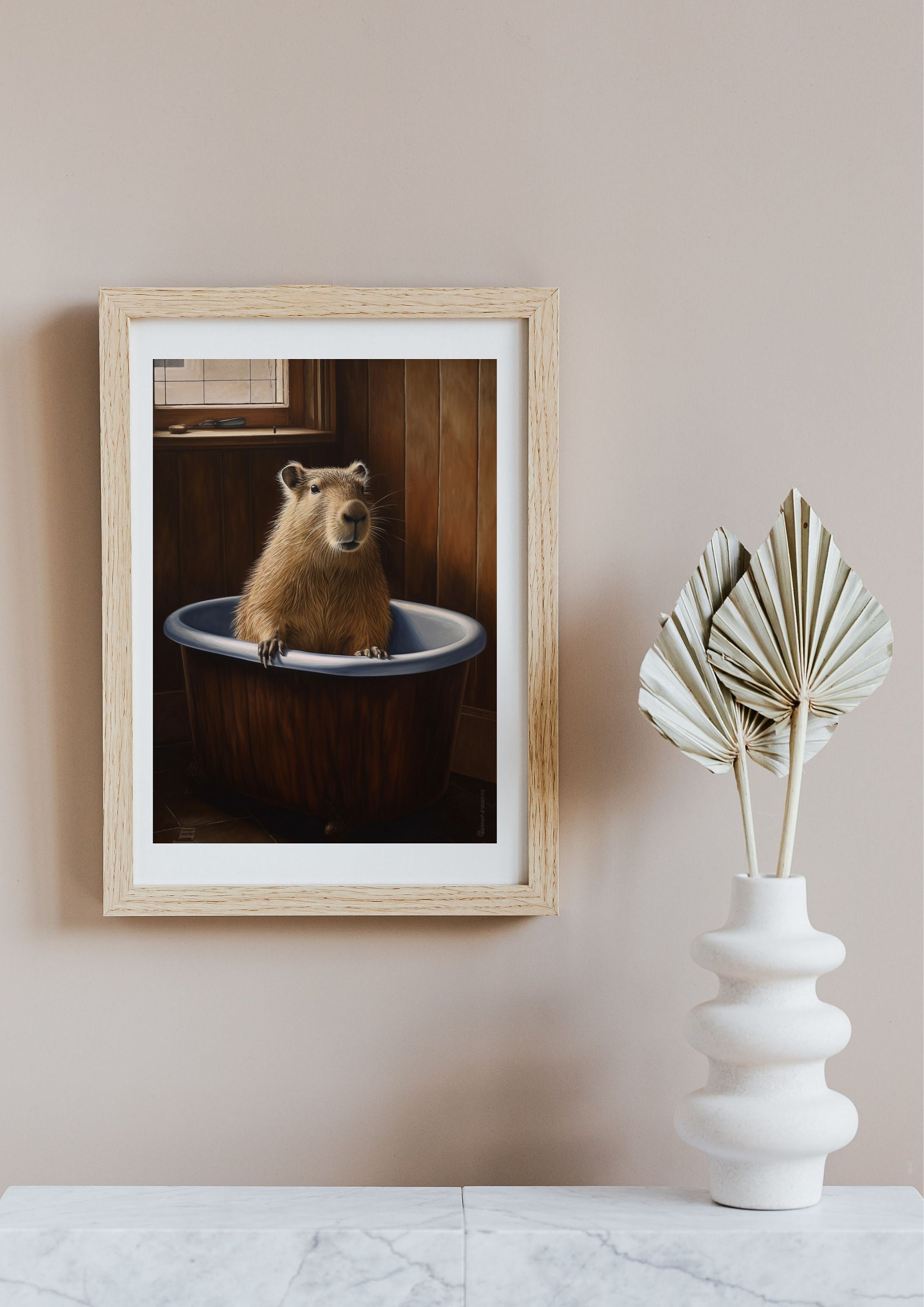 Capybara Digital Art Download Home Decor Wall Art Funny - Etsy