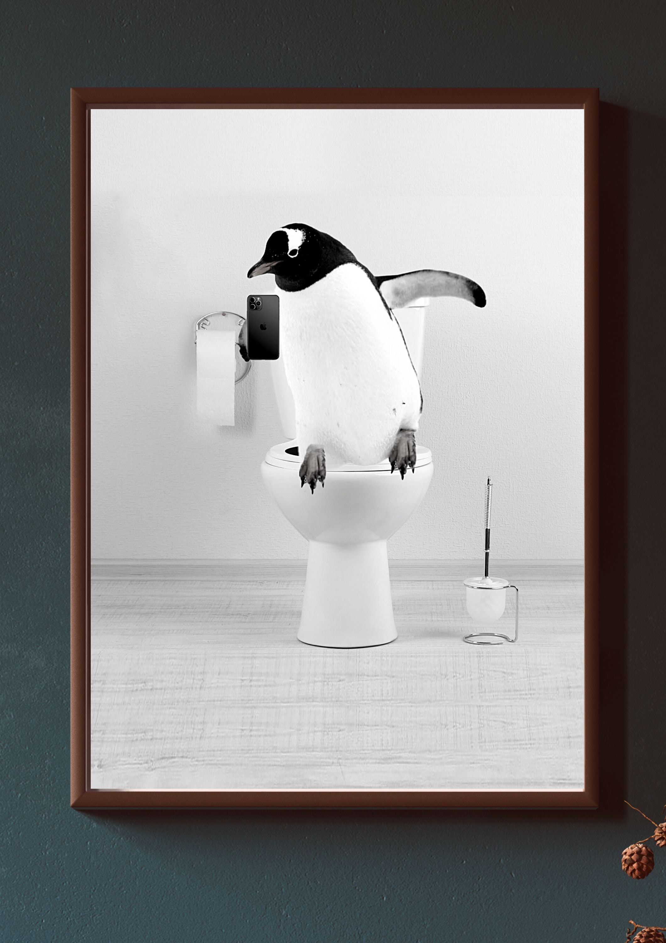 Penguins in Tub Printable Wall Art, Penguin Photo, Penguin Art, Digital ...