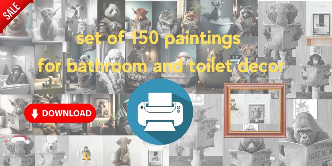 SET 150 Add Some Fun to Your Bathroom With Our Hilarious Toilet Humor ...