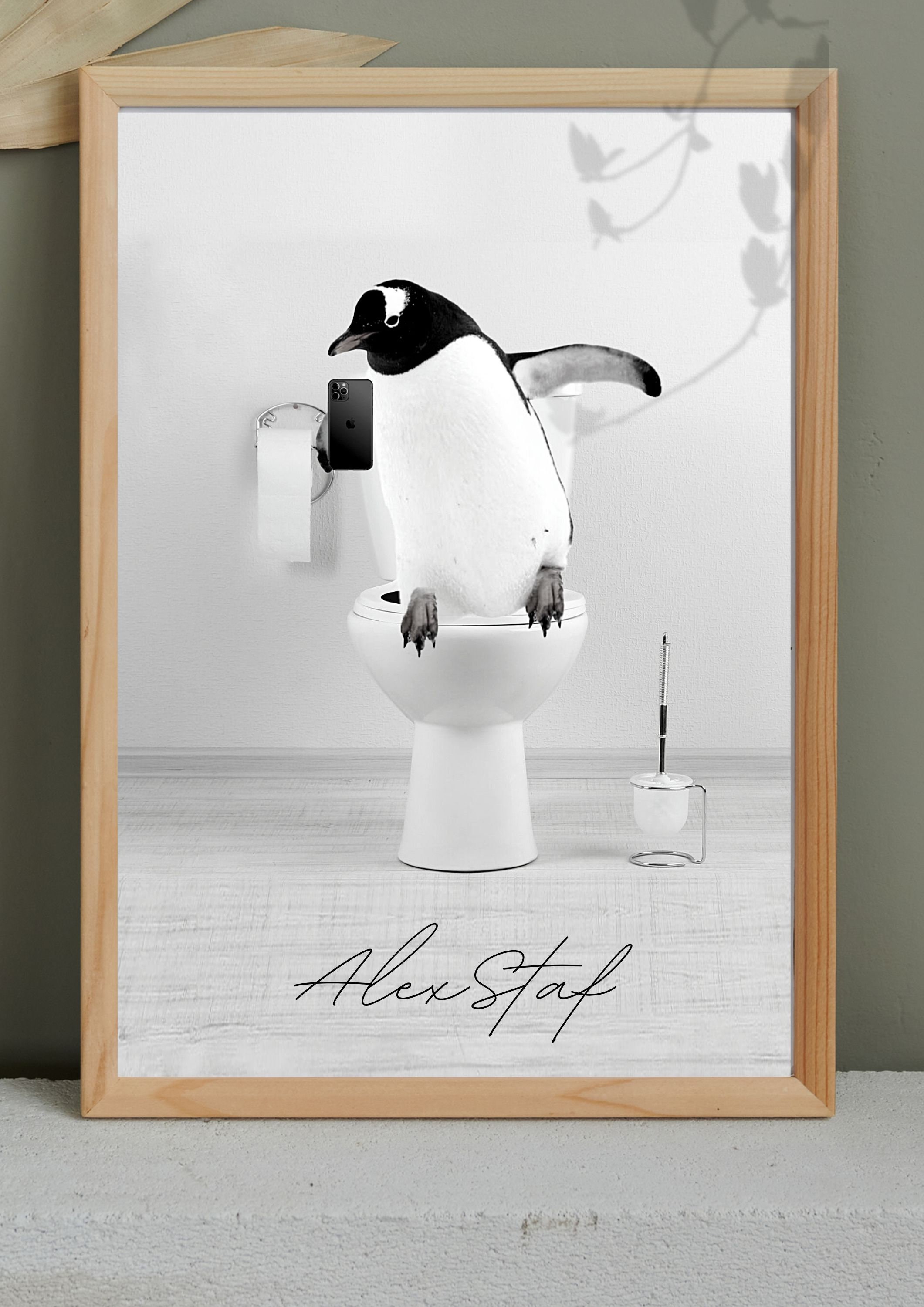 Penguins in Tub Printable Wall Art, Penguin Photo, Penguin Art, Digital ...