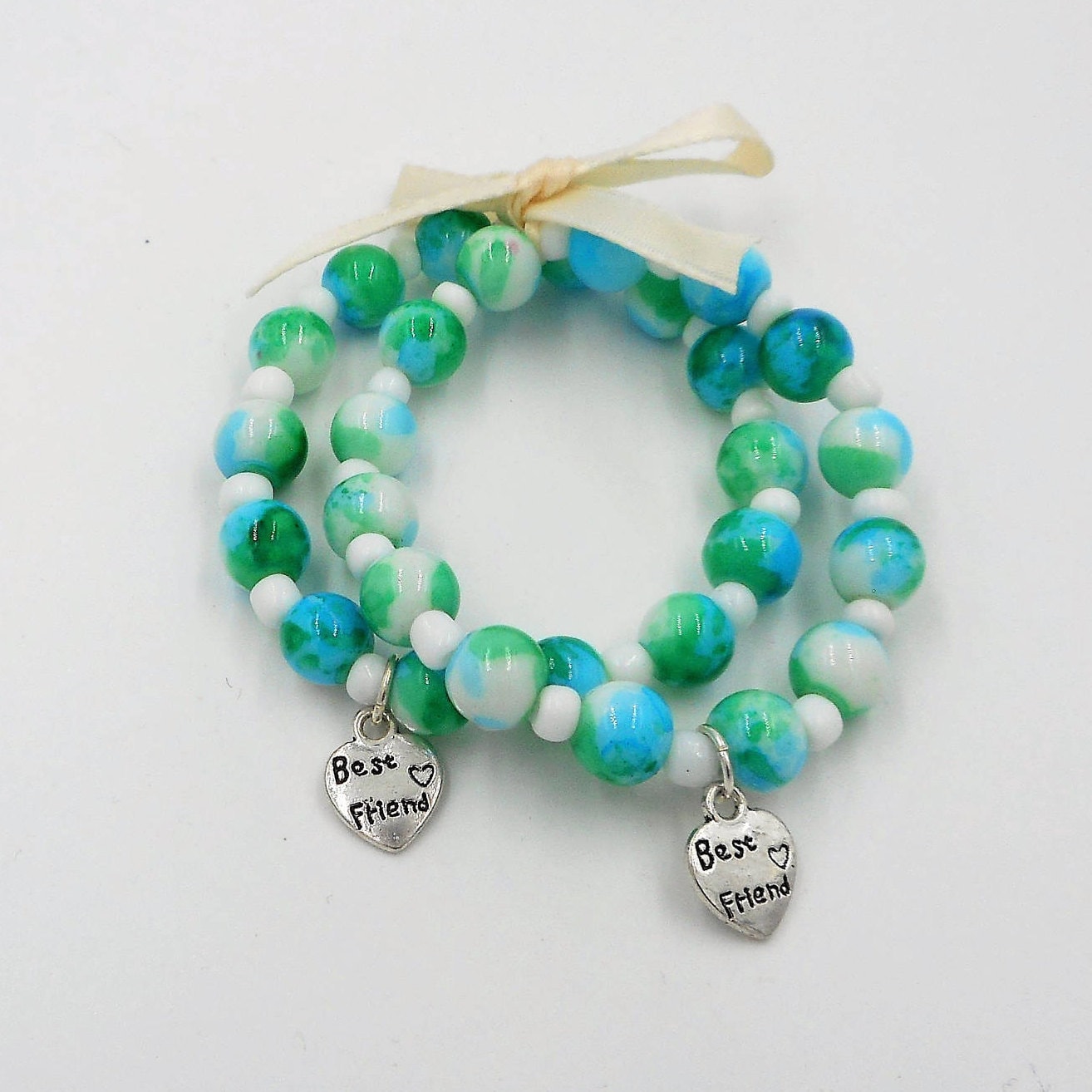 Best friends bracelets matching beaded charm bracelets kids jewelry ...
