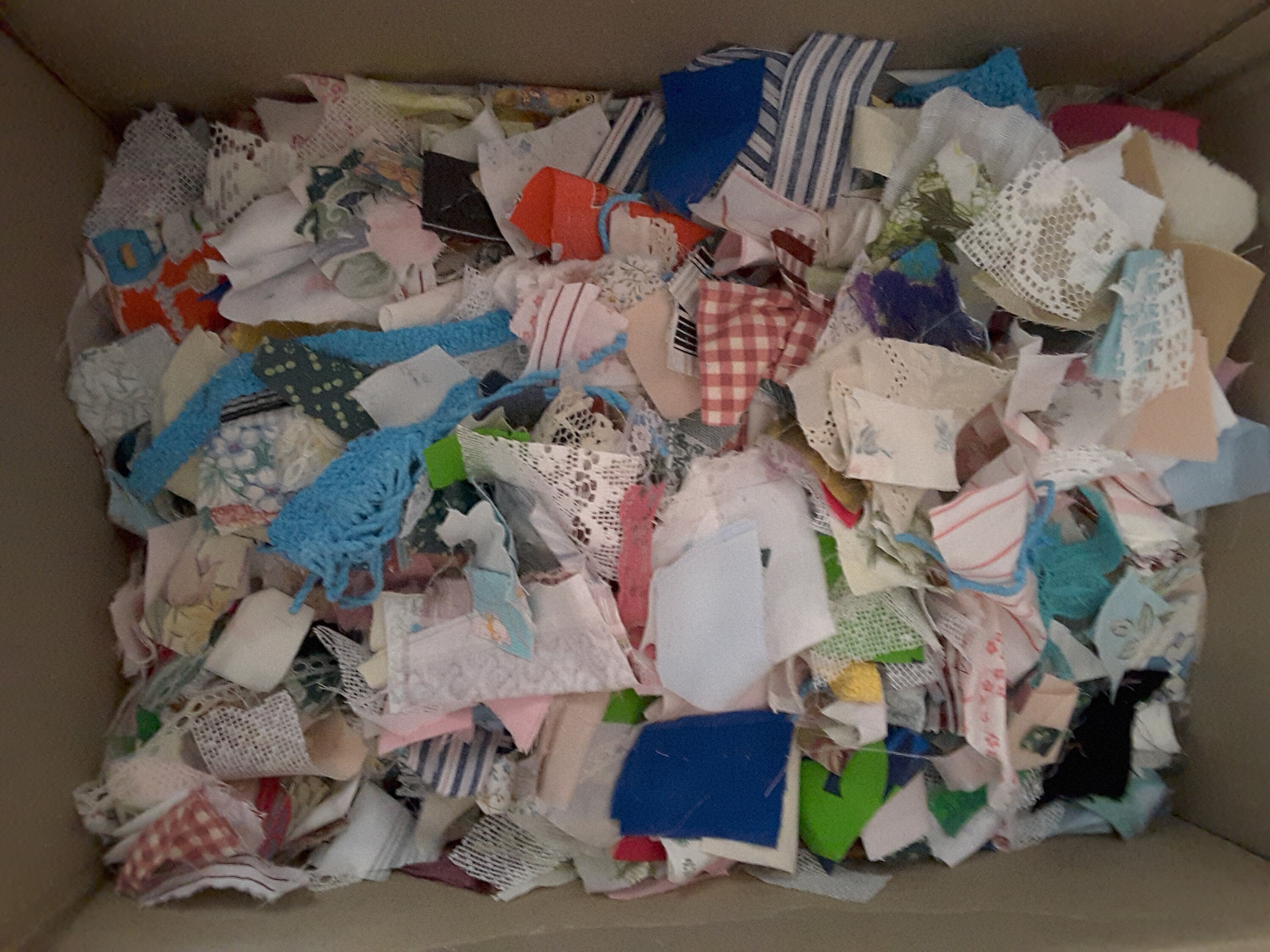 Large Bundle Bag of Fabric Scraps for Clusters or Tags. - Etsy Australia