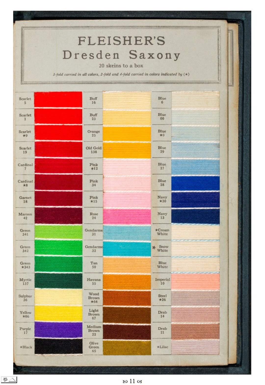 1916 Fleisher Color Card for Knitting Pdf - See Genuine Antique Yarns ...