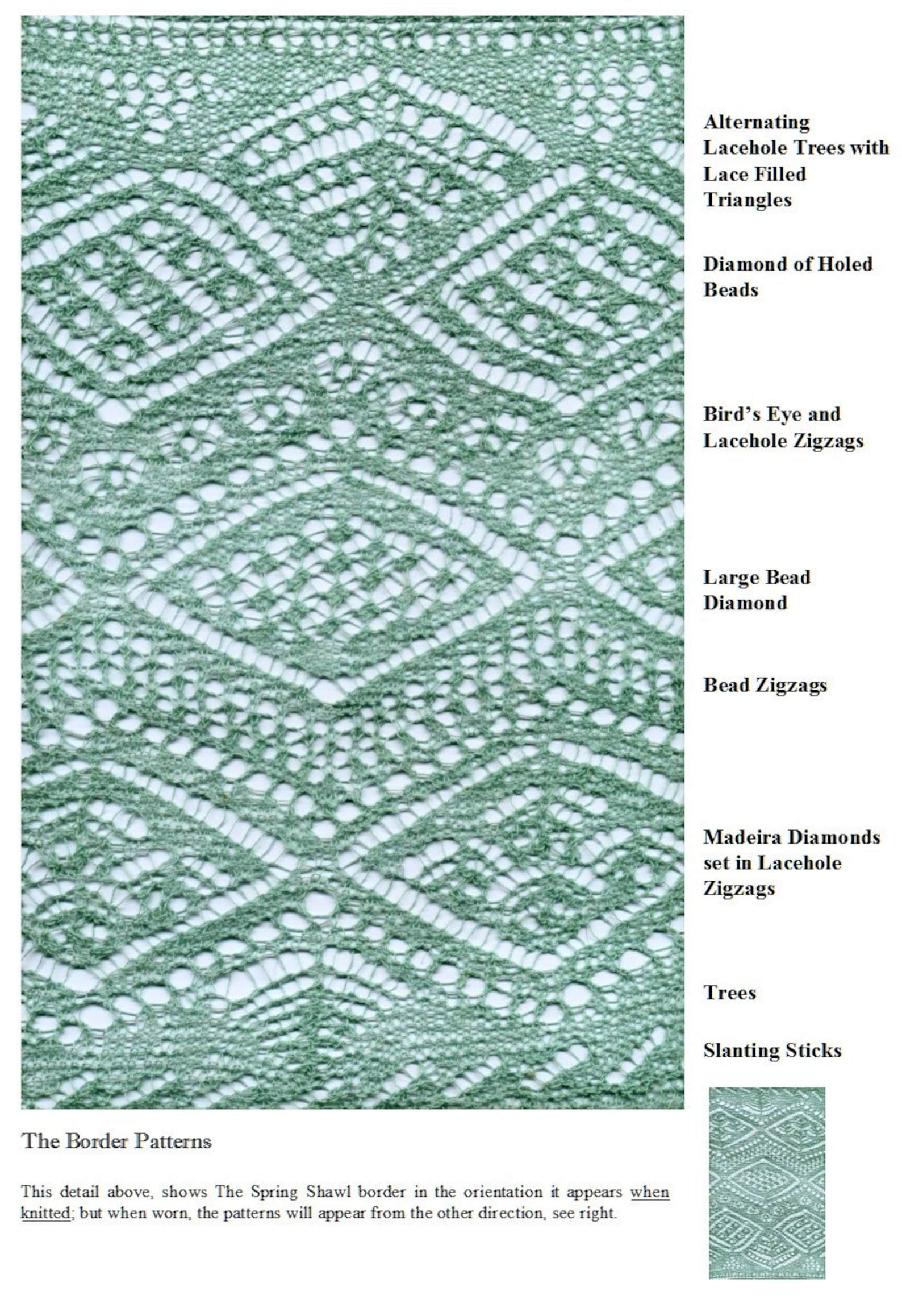 The Spring Shawl ~ Heirloom Knitting Pdf ~ - Etsy Sweden