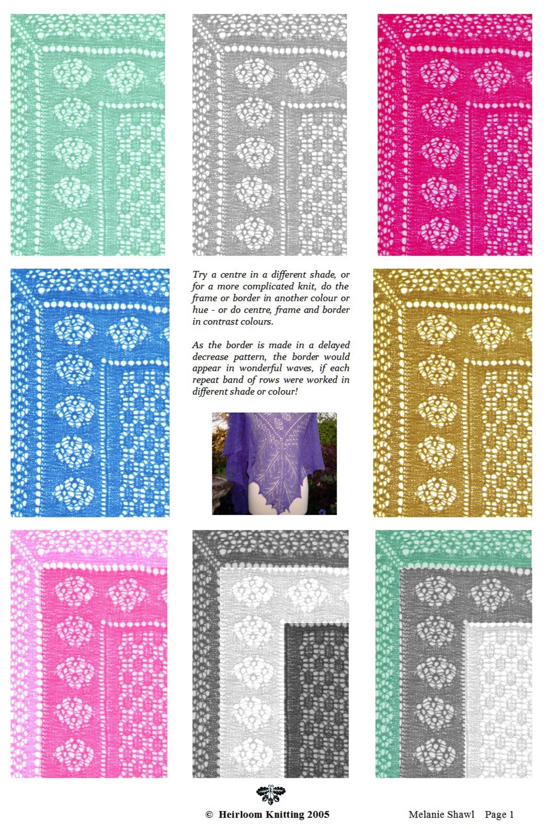 The Melanie Shawl ~ Heirloom Knitting Pdf ~ - Etsy