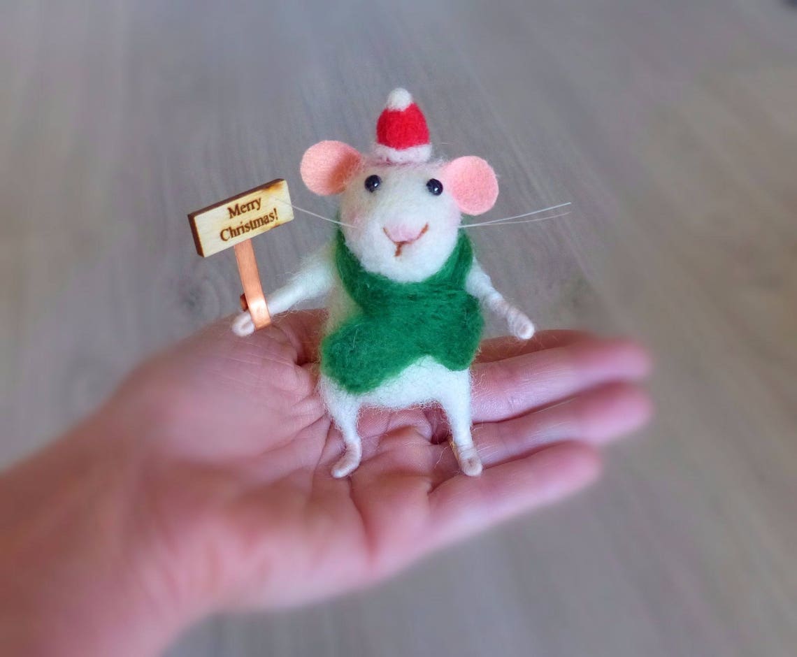Personalised Mouse Needle Felted Bendable Mouse Figure - Etsy
