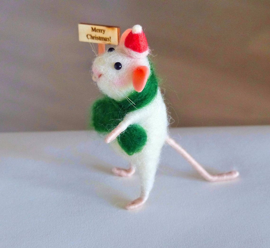 Personalised Mouse Needle Felted Bendable Mouse Figure - Etsy