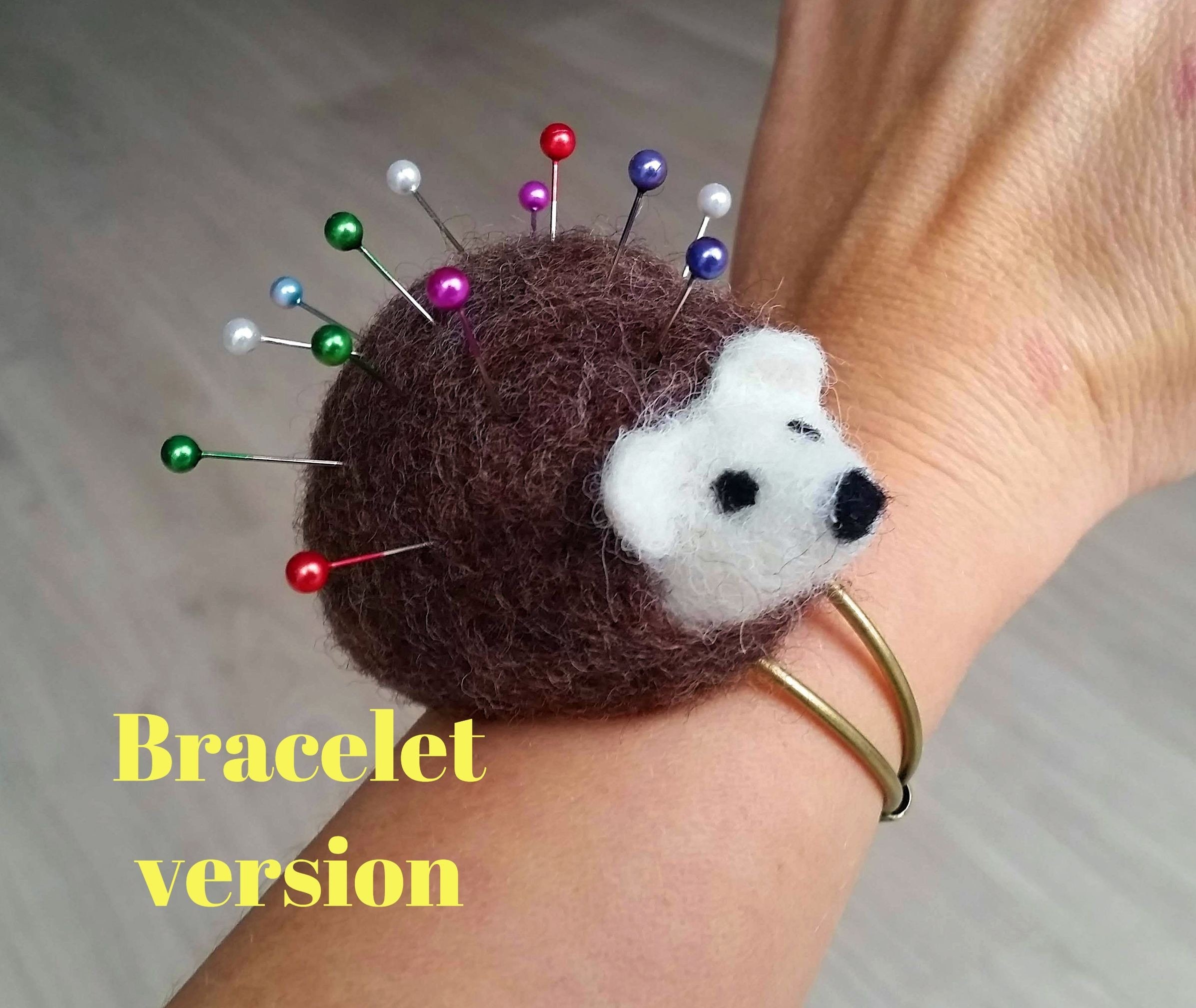 Hedgehog Pincushion Ring Needle Felted Pincushion Ring Gift - Etsy