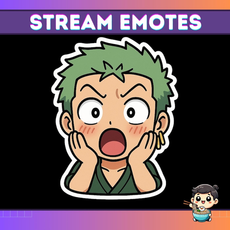 Surprised Character Emote With Hands on Cheeks for Streamers (digital ...