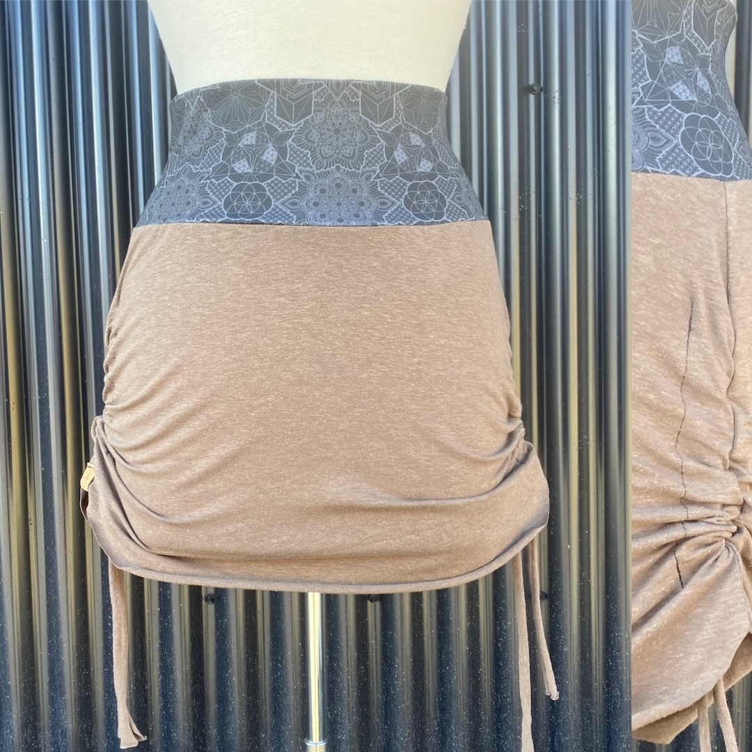 Hemp Cinch Mini Skirt Sacred Geometry Adjustable Side - Etsy