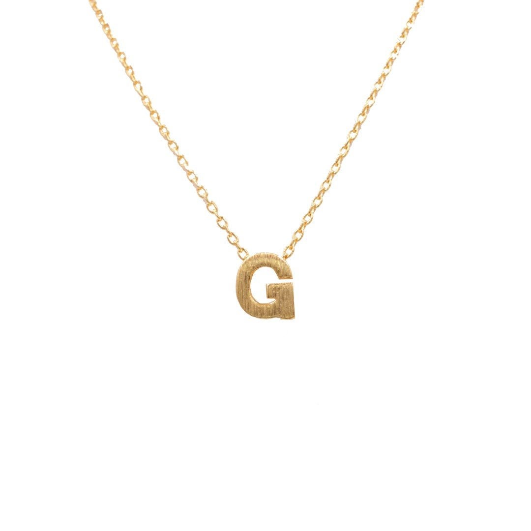Initial G Gold Necklace - Etsy