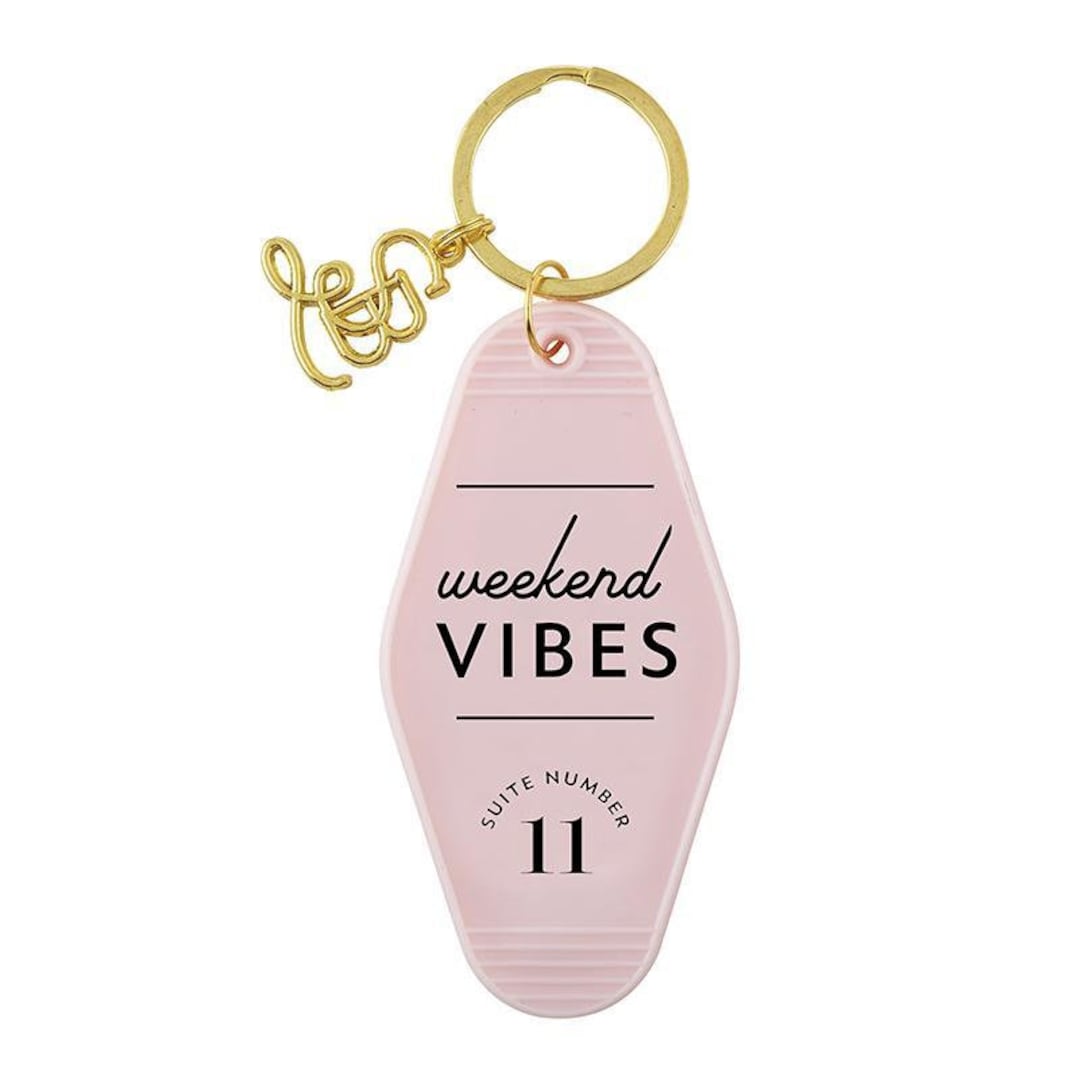 Weekend Vibes Motel Style Key Chain - Etsy
