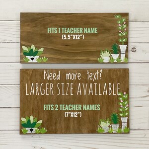 Teacher Name Sign Cactus, Personalized Teacher Sign With Succulents ...