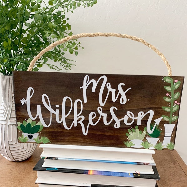 Teacher Sign Succulent - Etsy