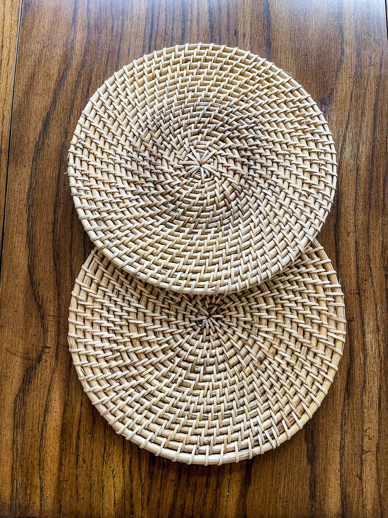 Round Cane Placemats set of 2 - Etsy