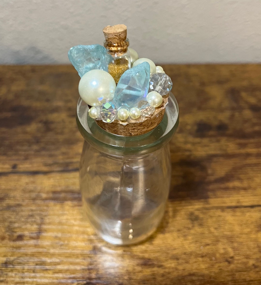 Mermaidcore Corked Glass Bottle - Etsy