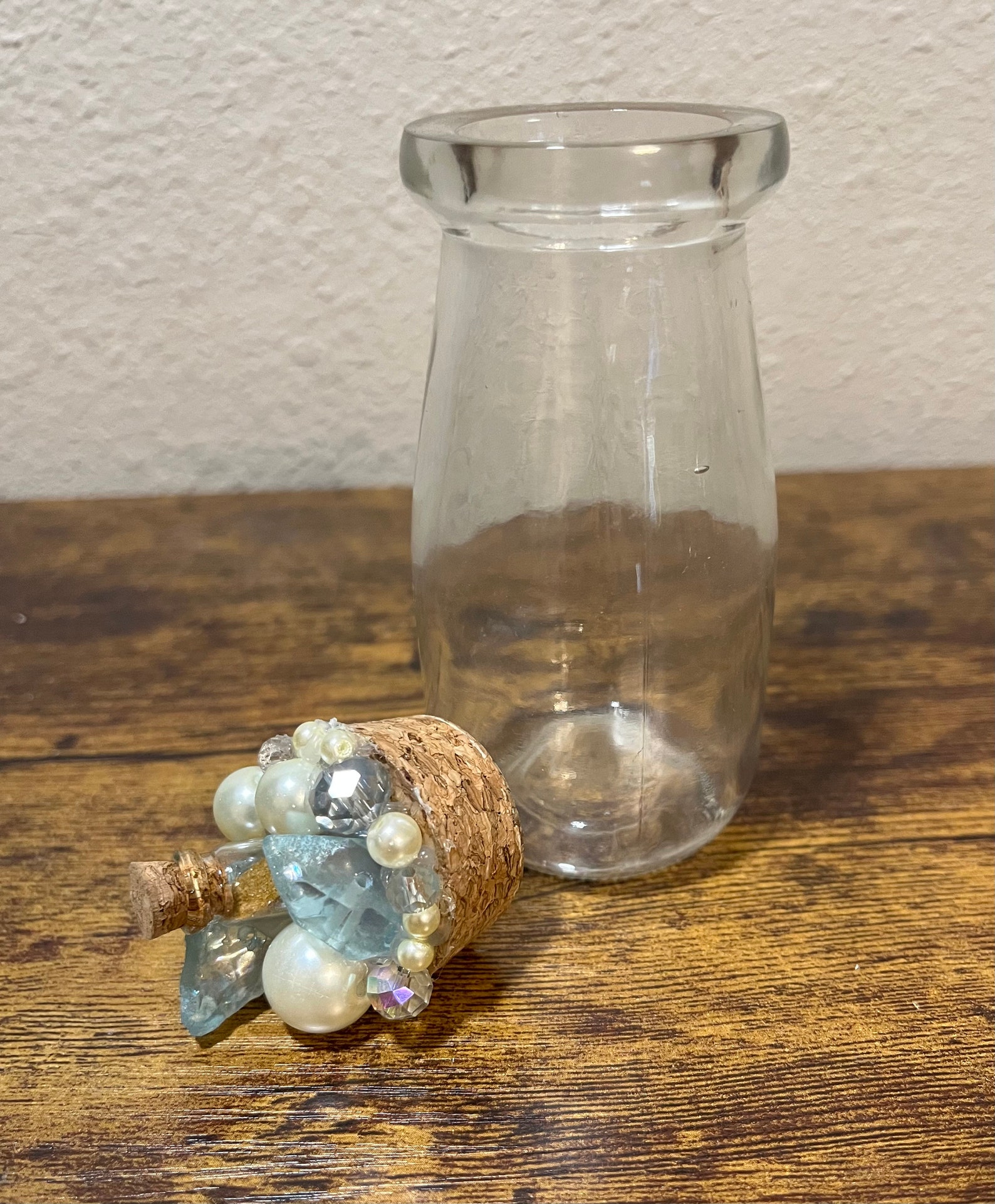 Mermaidcore Corked Glass Bottle - Etsy
