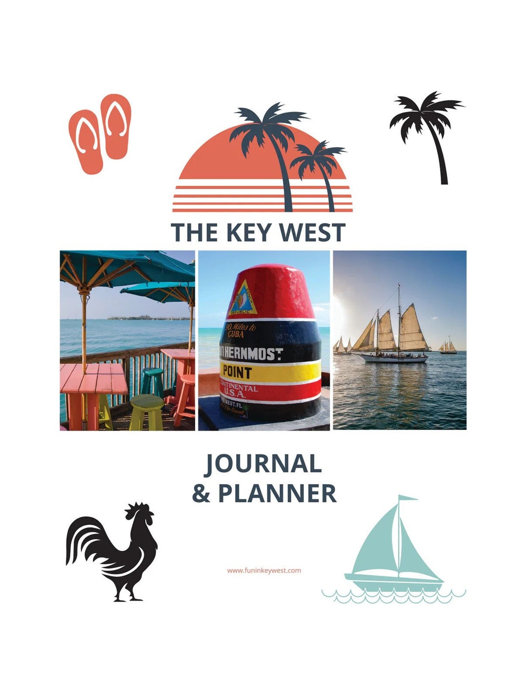 Key West Printable Undated Planner - With Mood Tracker, Annual, Daily ...