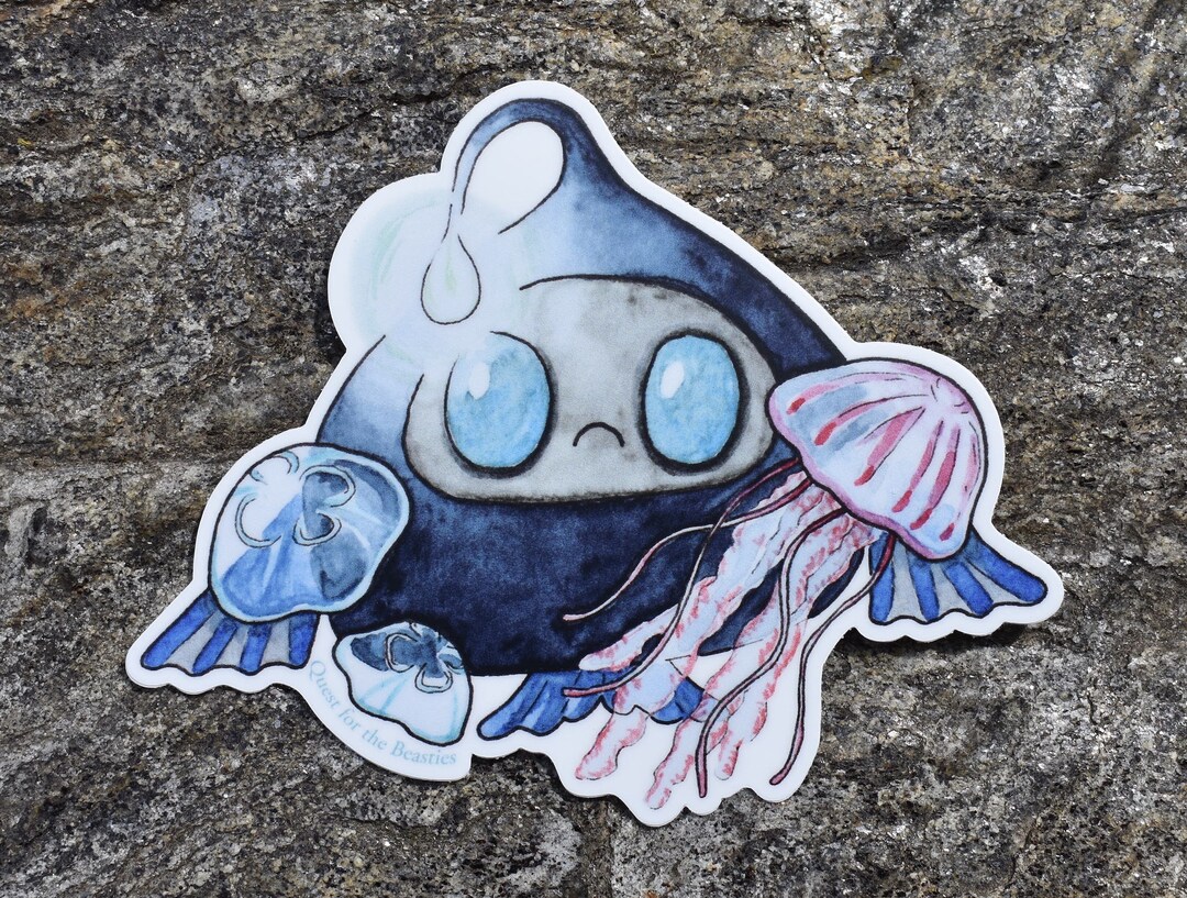 Angler Fish Vinyl Sticker, White OR Clear, Deep Sea Creature With ...