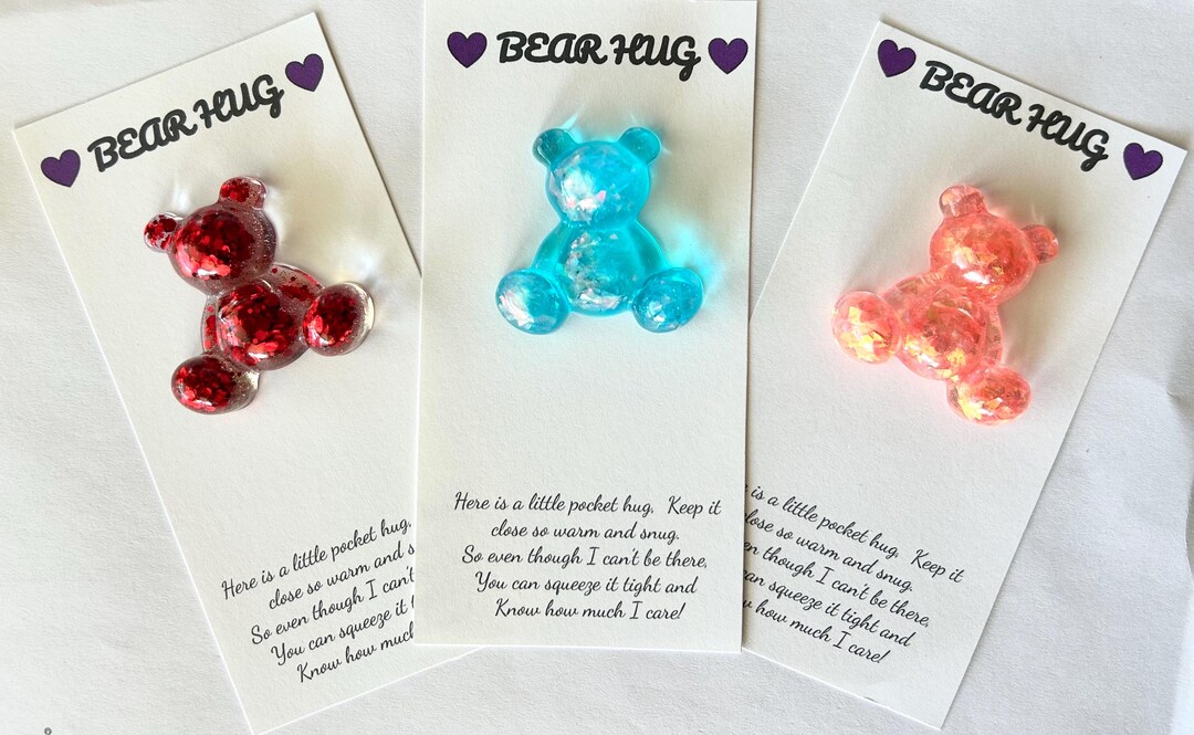 Handmade Resin Pocket Hug Bears - Etsy