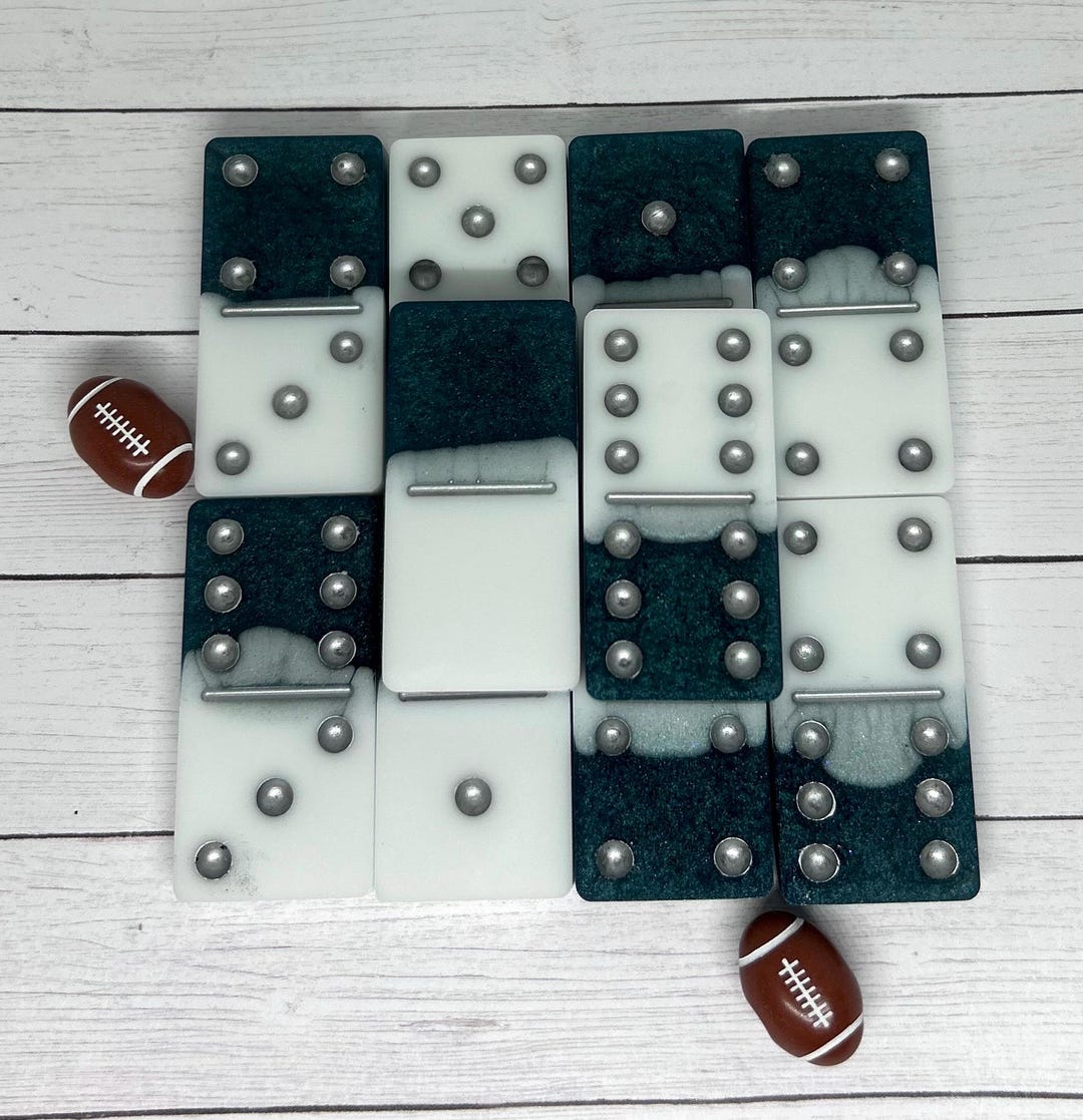 Football Themed 28 Piece Domino Set - Collection #3 - Etsy