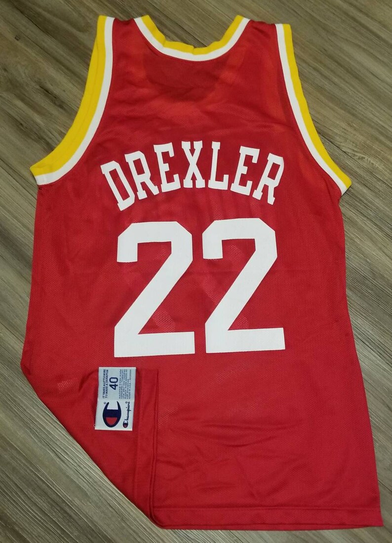 New 1990-1995 Clyde Drexler Houston Rockets Jersey Vintage - Etsy