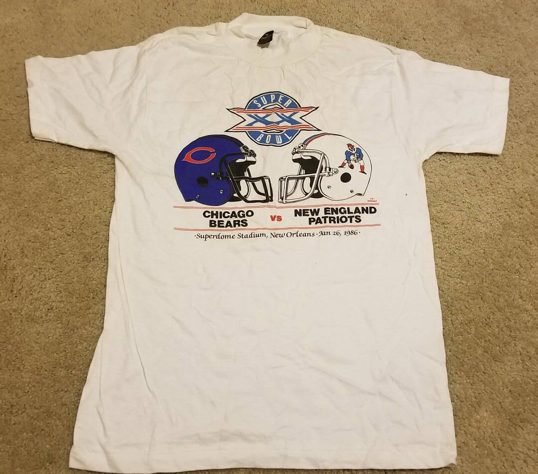 1986 Large New England Patriots Shirt,chicago Bears Shirt,patriots ...