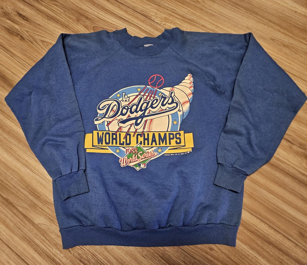 1988 Large LA Dodgers World Series Sweatshirt,la Dodgers Trench ...