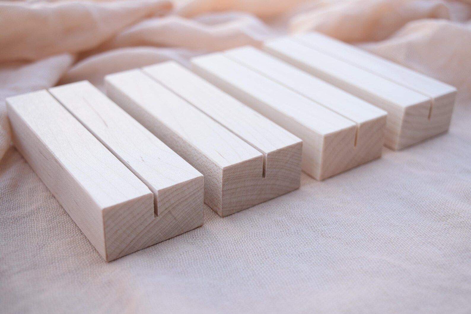 Set of Maple Wood Table Number Holders Light Wood Wedding - Etsy