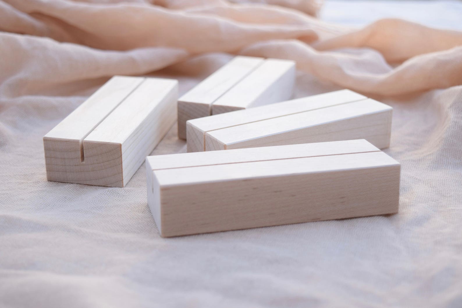 Set of Maple Wood Table Number Holders Light Wood Wedding | Etsy