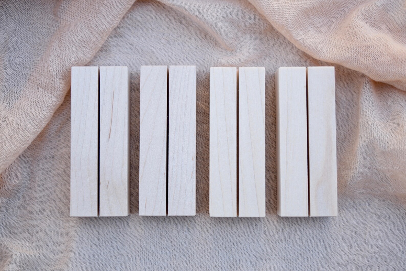 Set of Maple Wood Table Number Holders Light Wood Wedding - Etsy