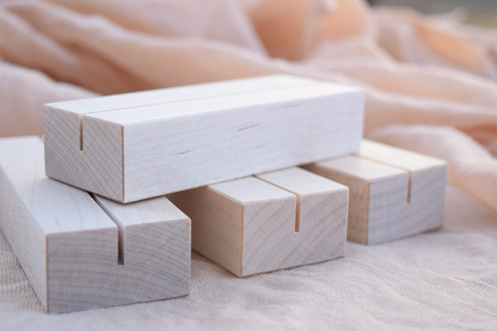 Set of Maple Wood Table Number Holders Light Wood Wedding | Etsy