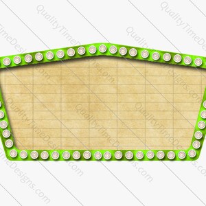 Green Marquee Sign Frame With Lights Vegas Sign Frame Png - Etsy