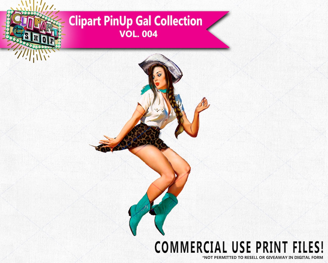Clipart Pin up Gals Vol 004 Individual Image Watercolor - Etsy