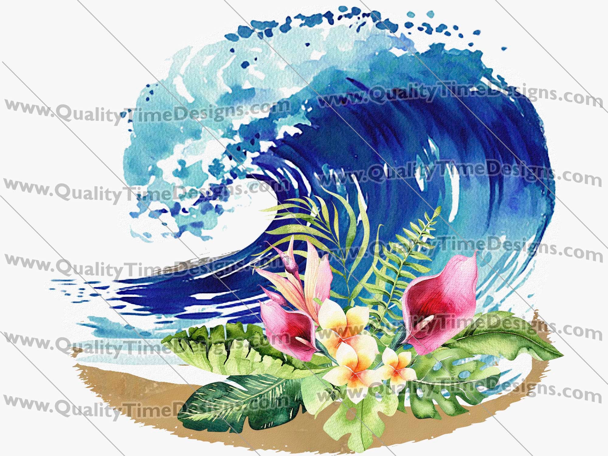 Clipart Sublimation Transfer Design Beach Wave 101 by - Etsy