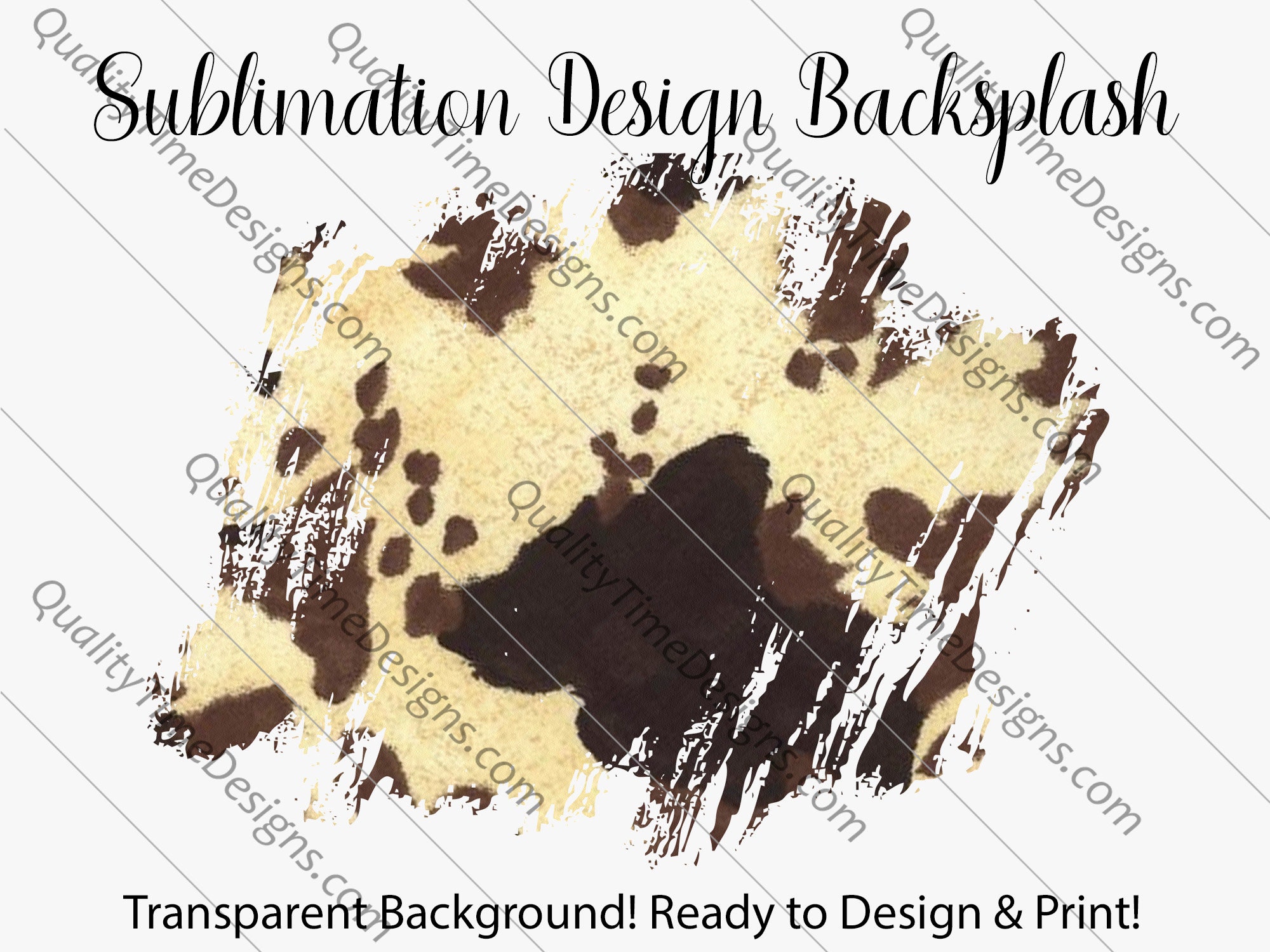 Papercraft Materials Sublimation Design Transfer Background Brown Cow ...