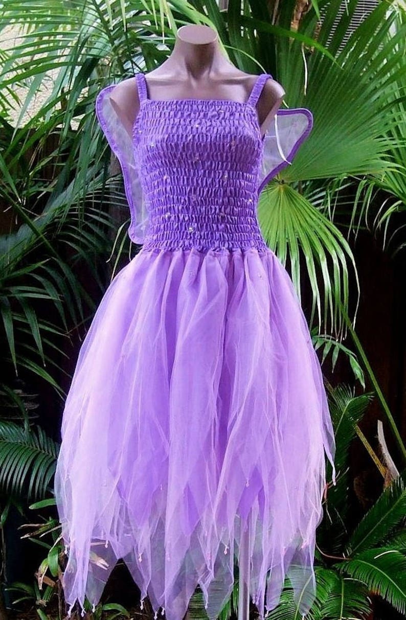 Fairy Dress (with Wings) - Women's ONE SIZE (aus 8-16) - Lilac & Pink ...