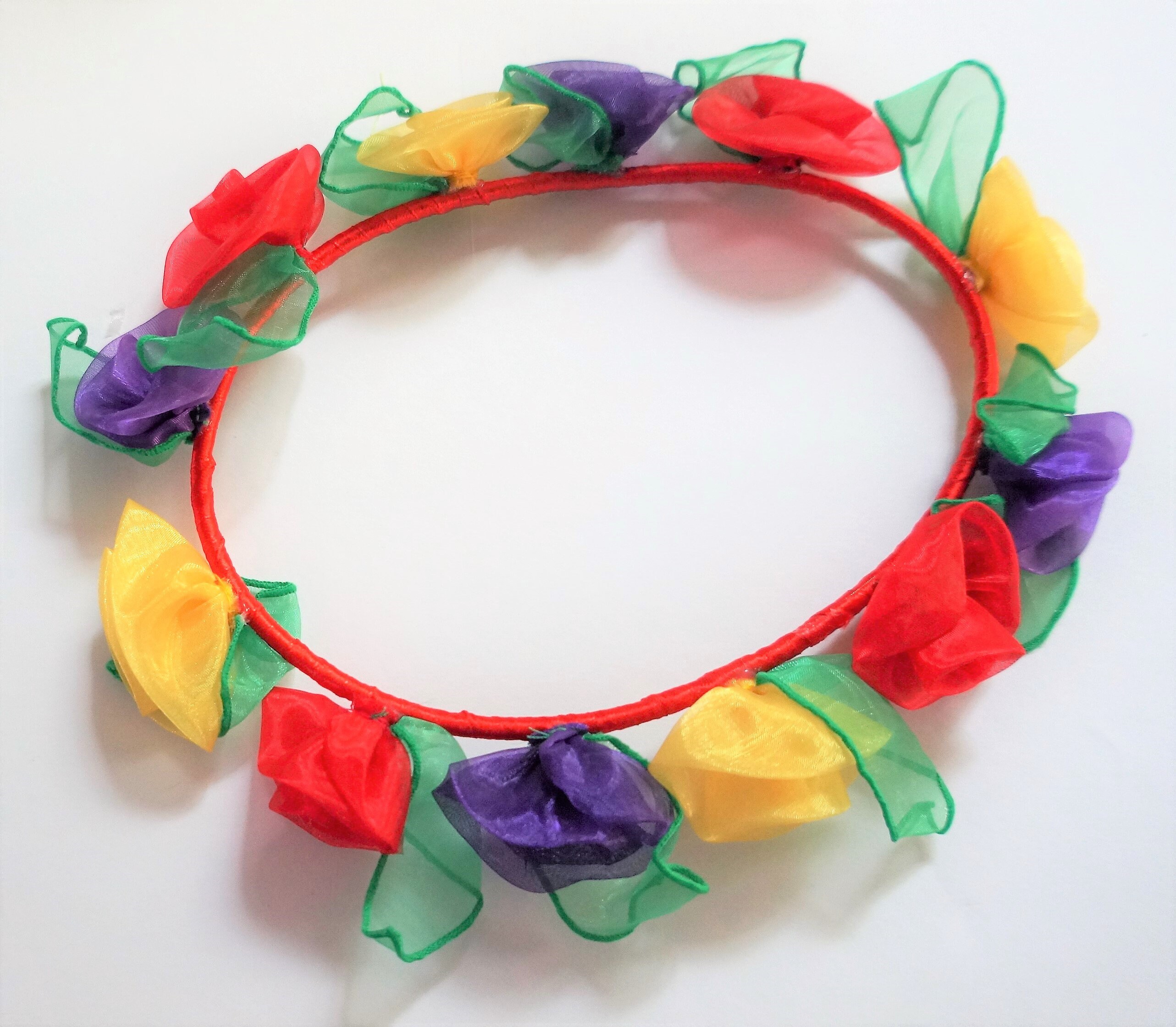 Fairy Costume Organza Flower Headpiece - Rainbow Garland - Etsy