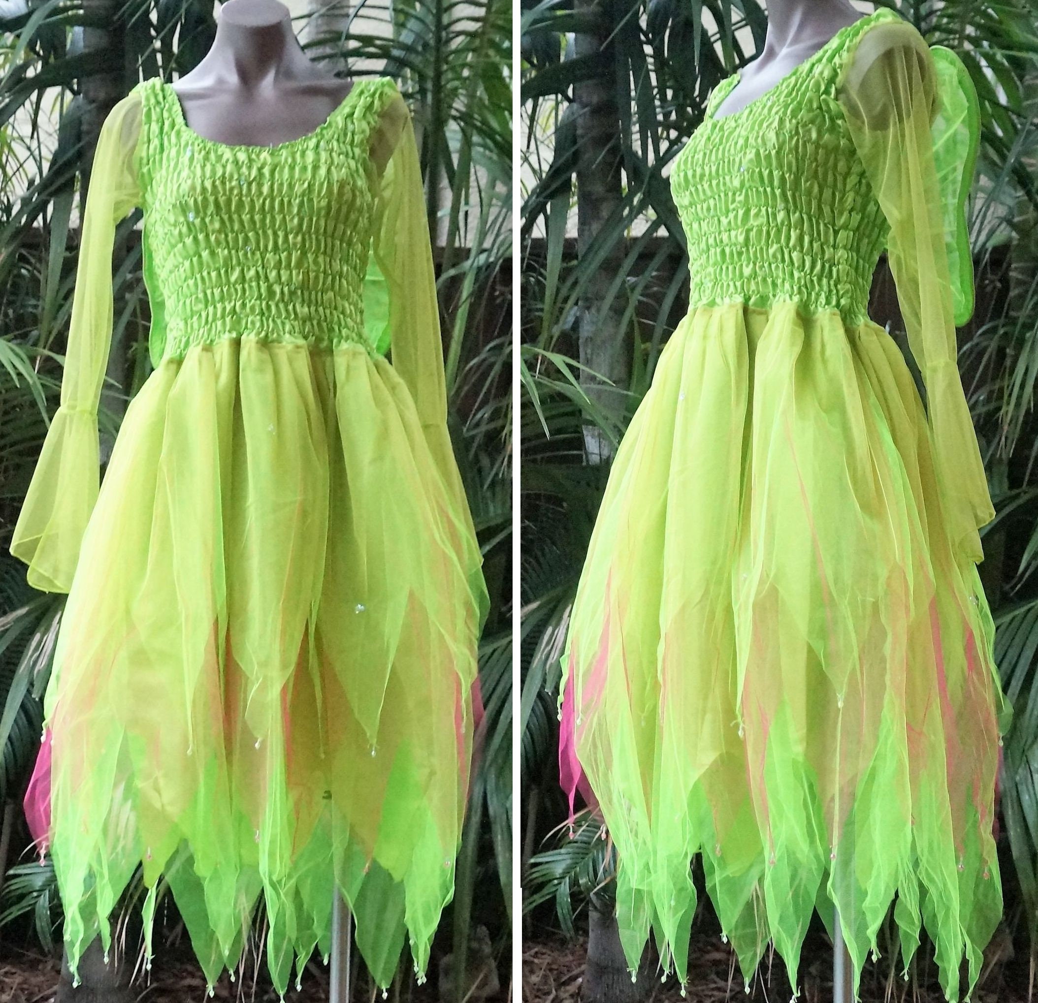 Fairy Dress (with Sleeves and Wings) - Women's ONE SIZE (aus 8-16 ...