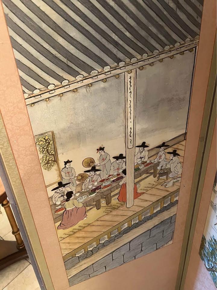 Antique Korean Hand Embroidered Silk 8 Panel Room Divider - Etsy