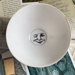Winking Man in the Moon, Victorian Vintage Altered Art, Upcycled China ...