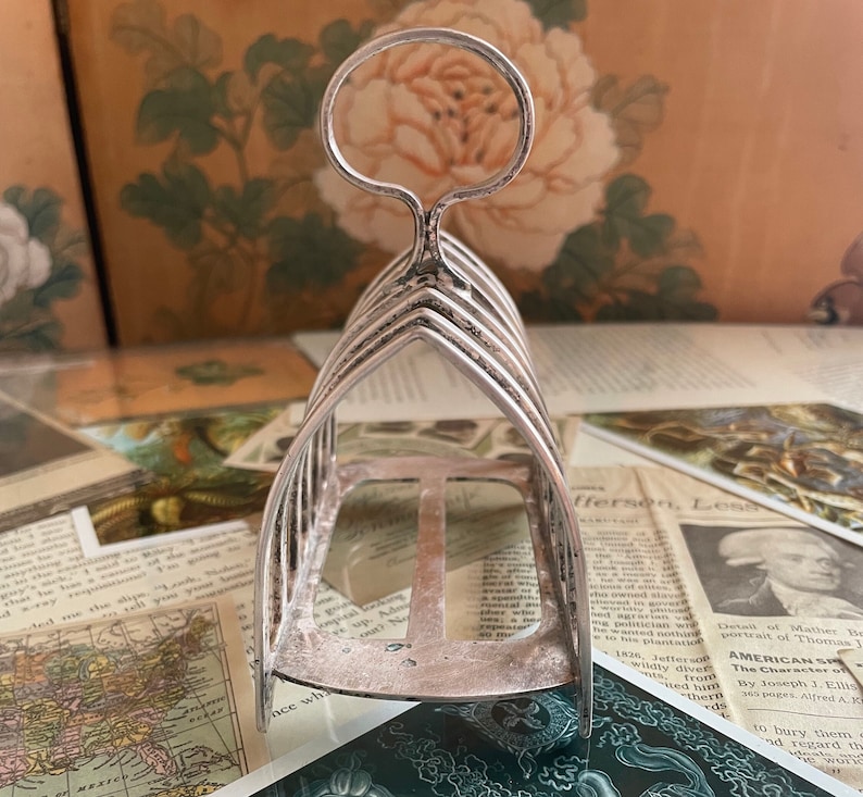 Antique 1920's James Dixon & Sons Silver Plated Toast Rack 6 Slot ...