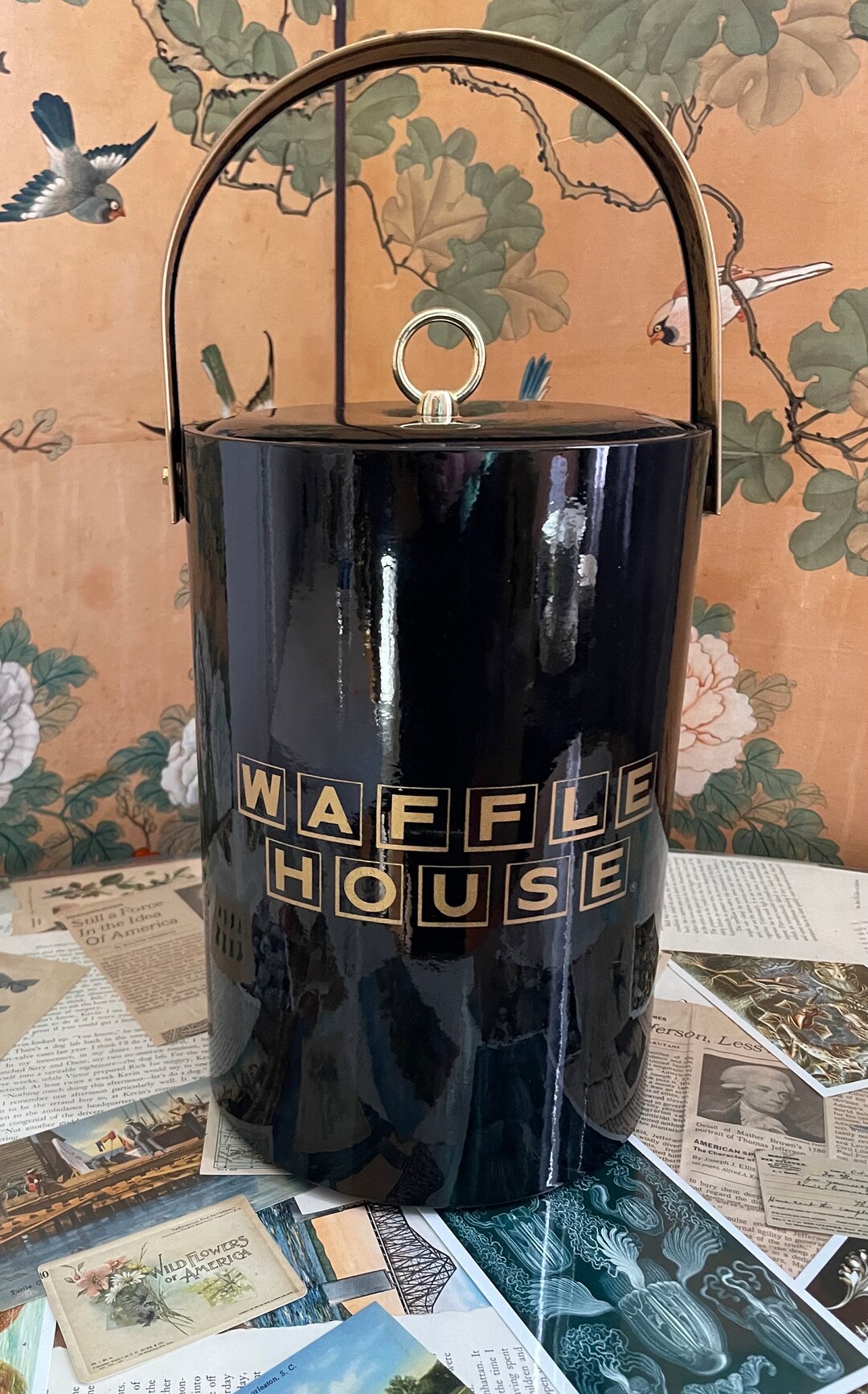 RARE Vintage Waffle House Large Ice Bucket With Handle - Etsy